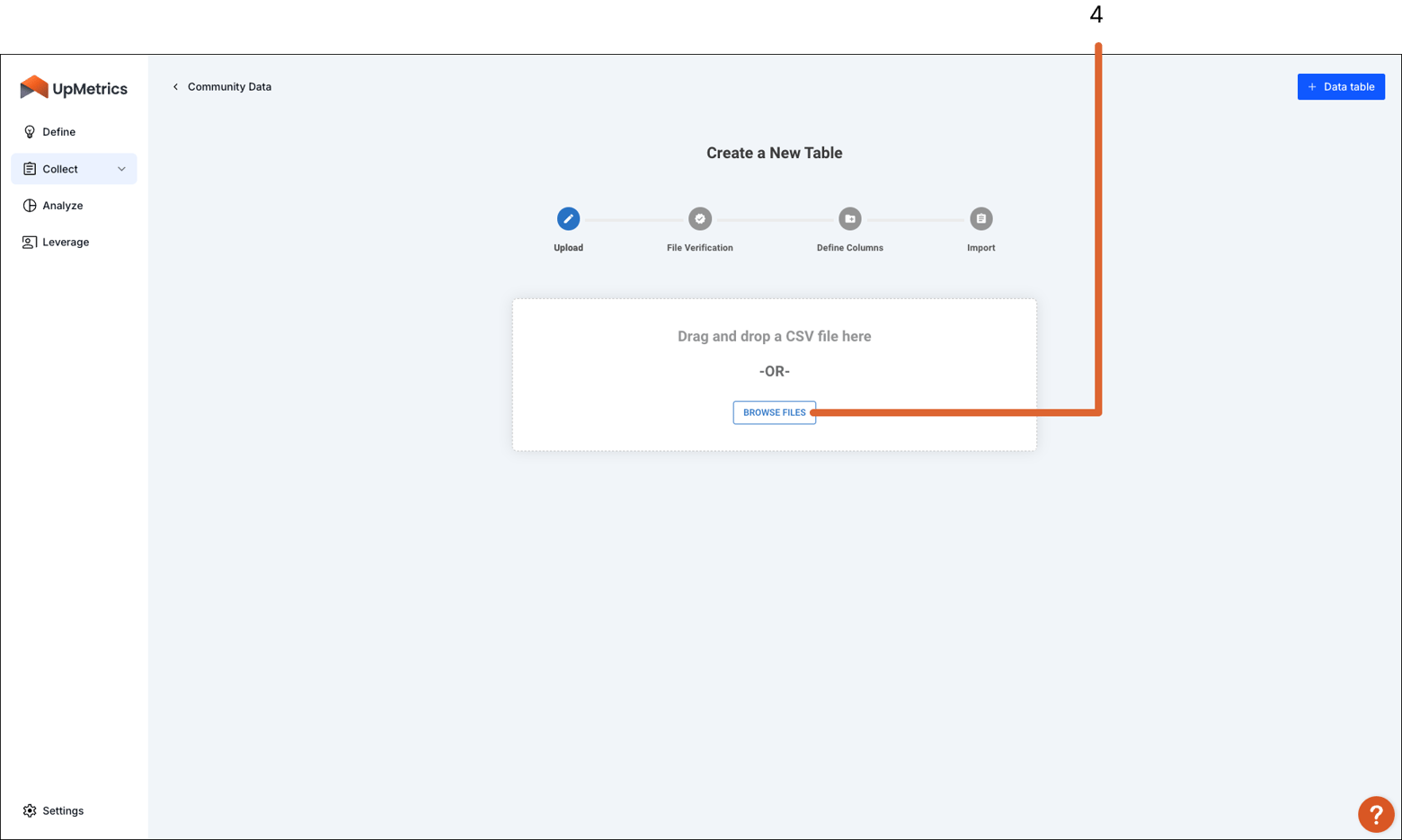 Add data via a CSV file